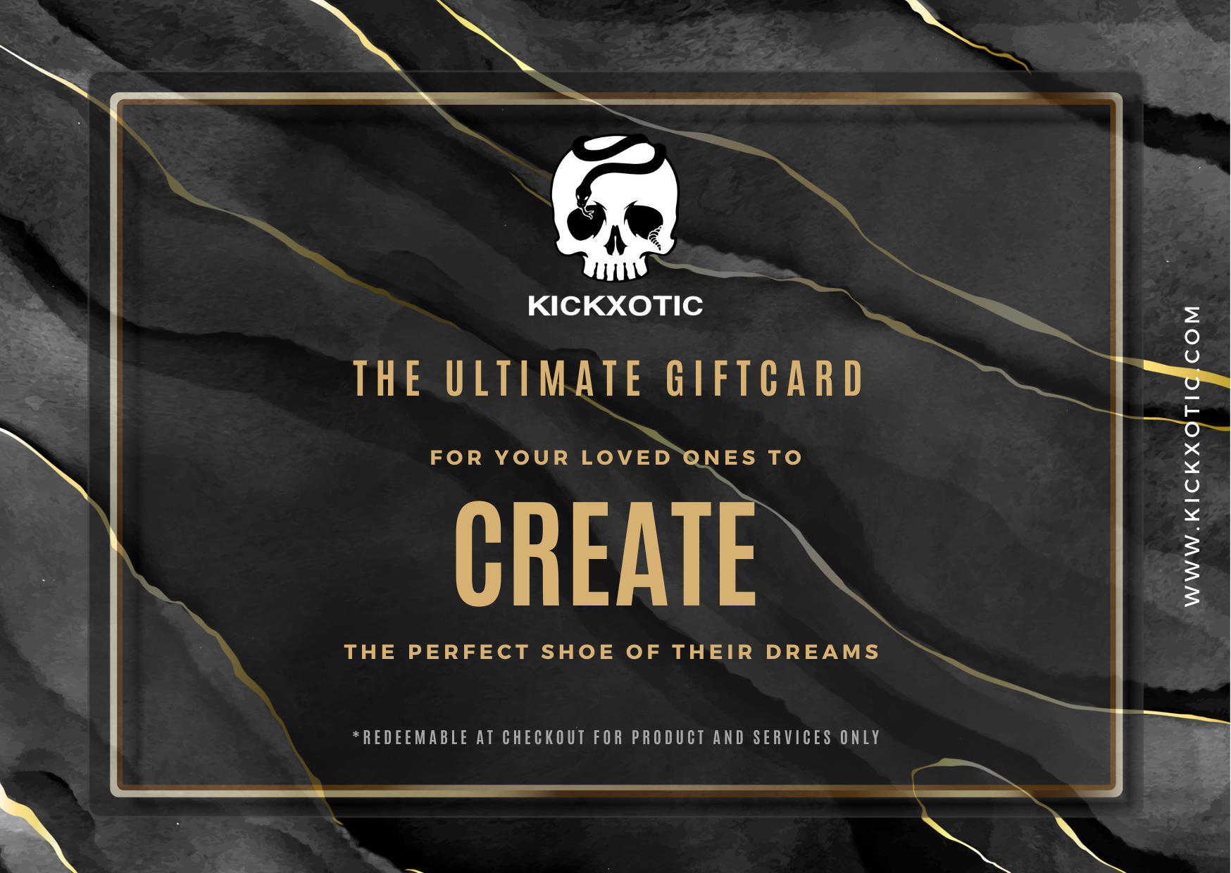 KICKXOTIC Bespoke Gift Card | The Perfect Custom Sneaker Gift